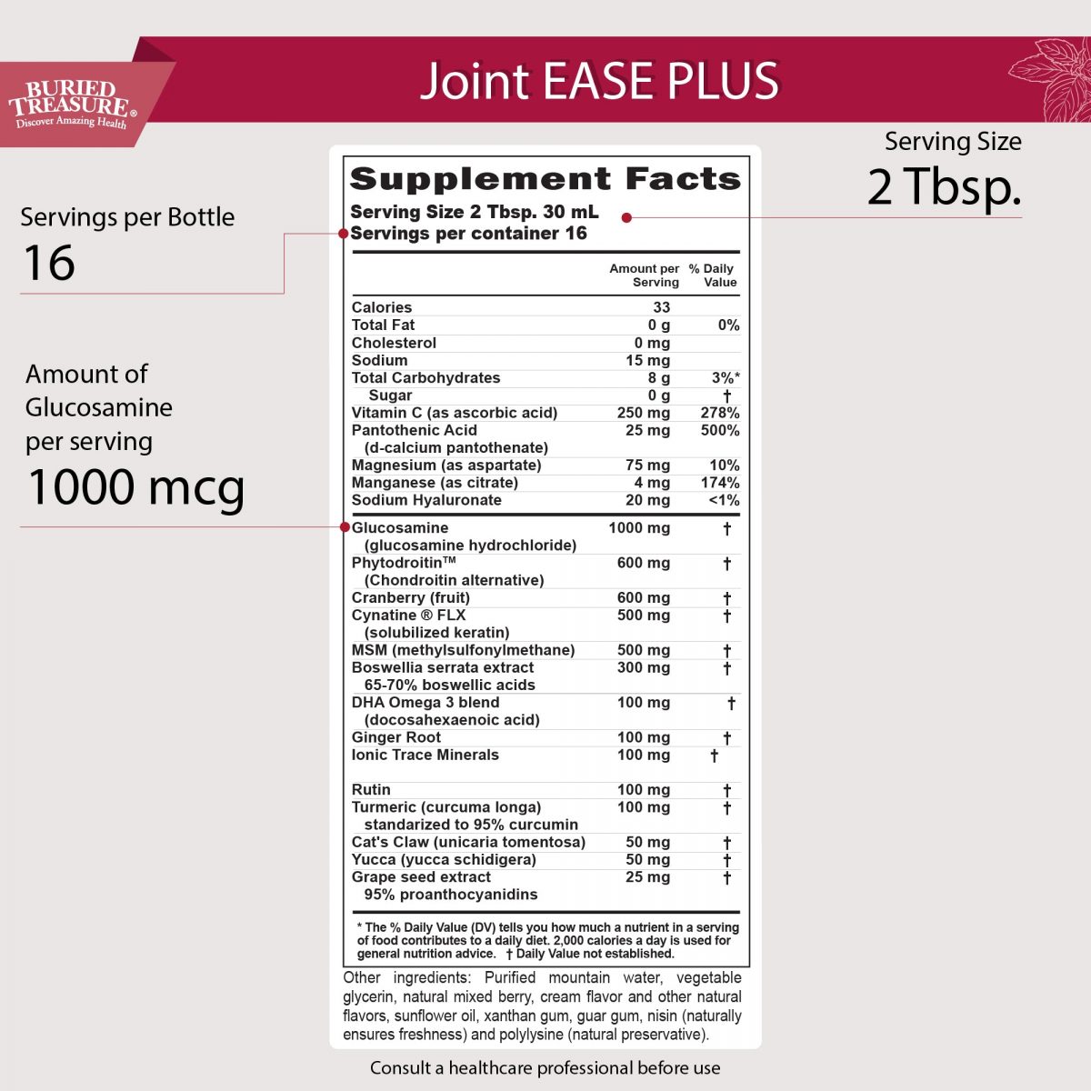 Joint Ease Plus | Glucosamine Chondroitin with MSM and Turmeric | Joint ...