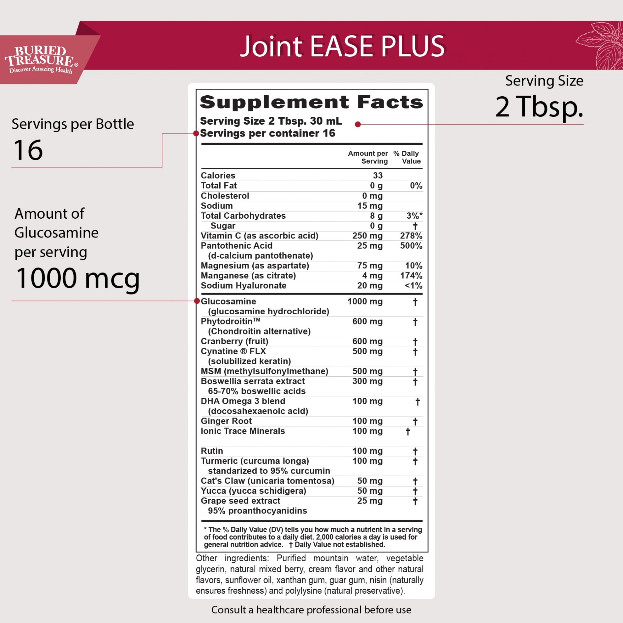 Joint Ease Plus | Glucosamine Chondroitin with MSM and Turmeric | Joint ...